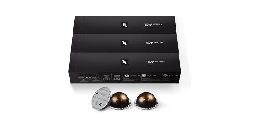Nespresso Capsules Vertuo, Double Espresso Scuro 40ct