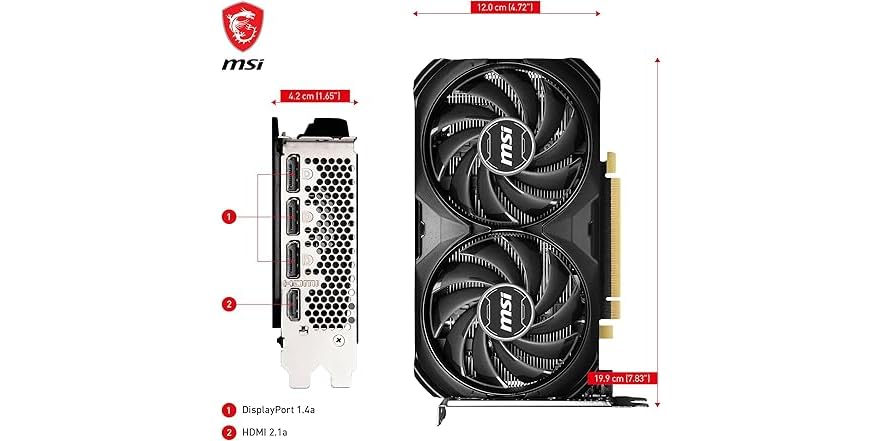 MSI GeForce RTX 4060 Ti Ventus 2X Black (Open Box)
