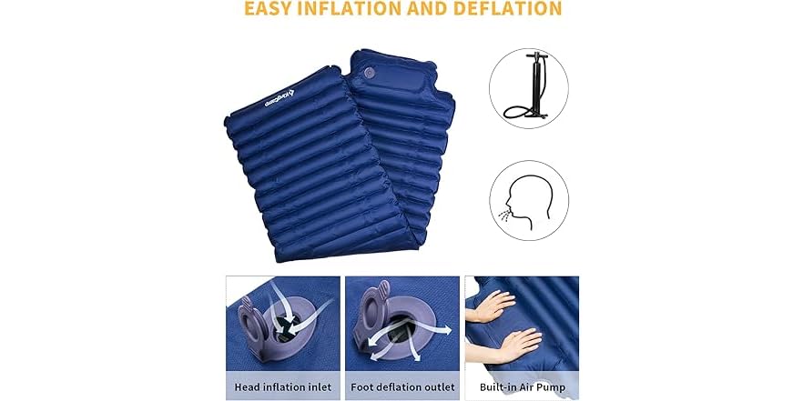 KingCamp Sleeping Pad with Built-in Pump
