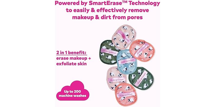 The Original MakeUp Eraser, 7-Day Set Counting Sheep