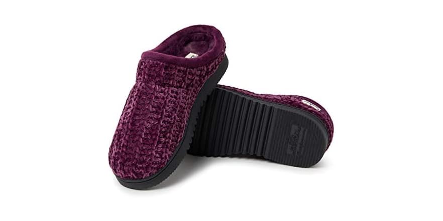 Dearfoams Women's Chenille High Vamp Clog Slipper