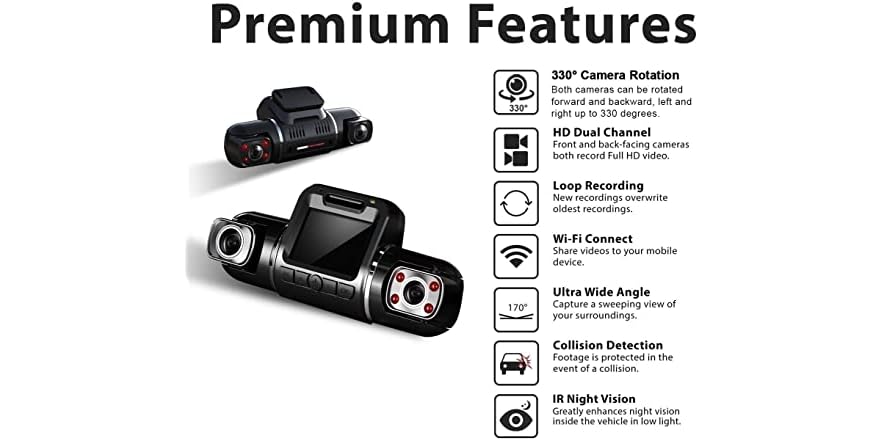 Rexing V2 Pro Full HD Dual Dash Camera