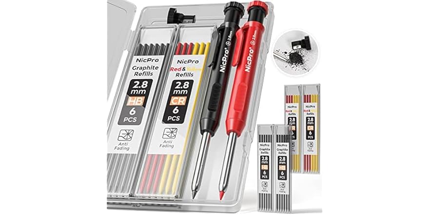 Carpenter Pencil Set with Sharpener