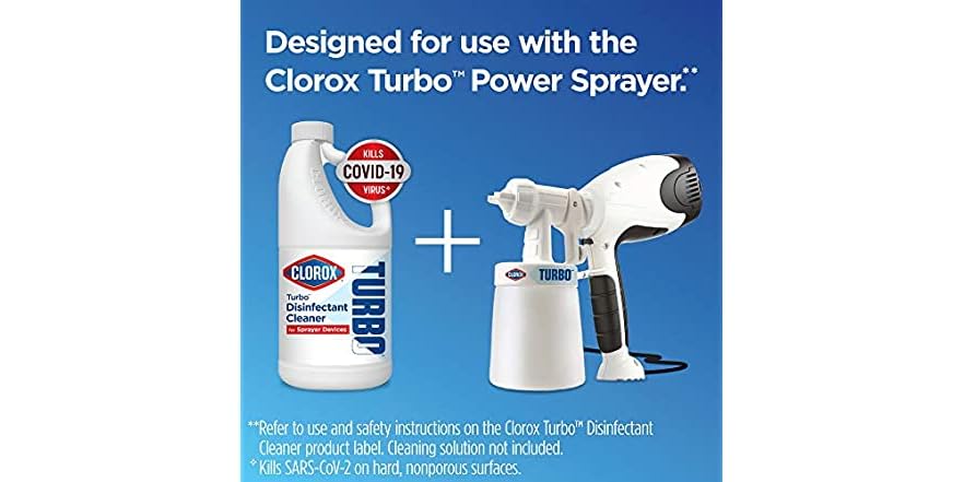 Clorox Turbo Disinfectant Cleaner for Sprayer Devices 64oz