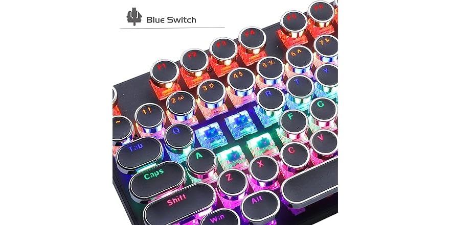 Backlit Rounded Caps Gaming Keyboard