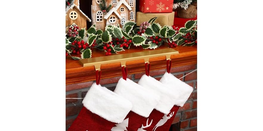 2Pc 4 Hook Christmas Stocking Holder