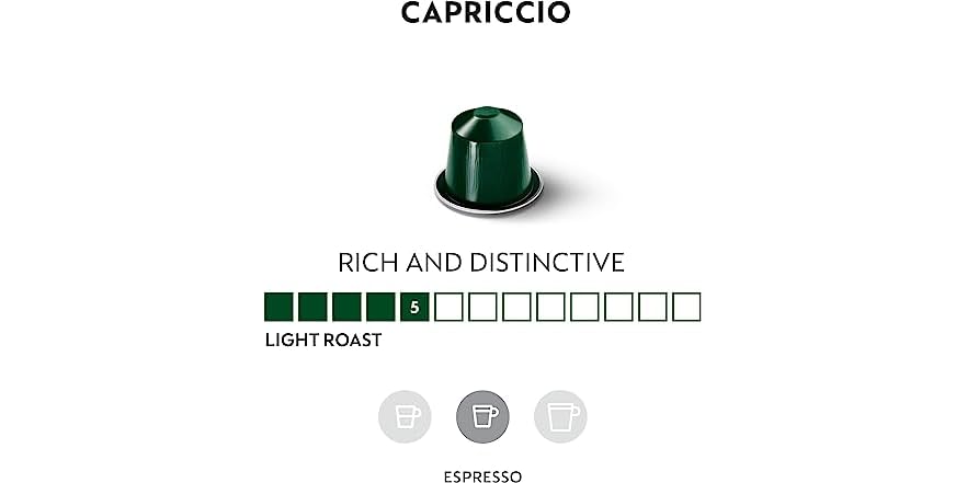 (10 Pack) Nespresso Capsules OriginalLine, Capriccio 100 Count