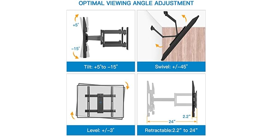 Corner TV Wall Mount Bracket 26-55in TV (Open Box)