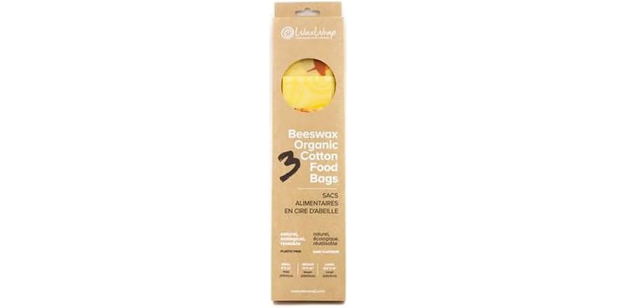 36 Pack Beeswax Organic Cotton Food Bags