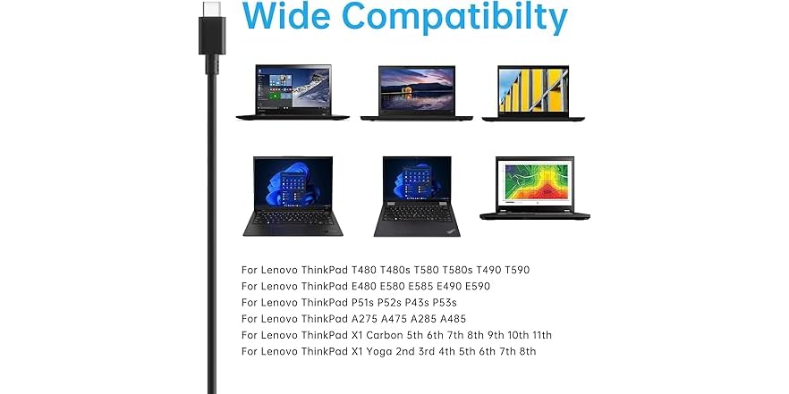 65W USB C Type C Laptop Charger