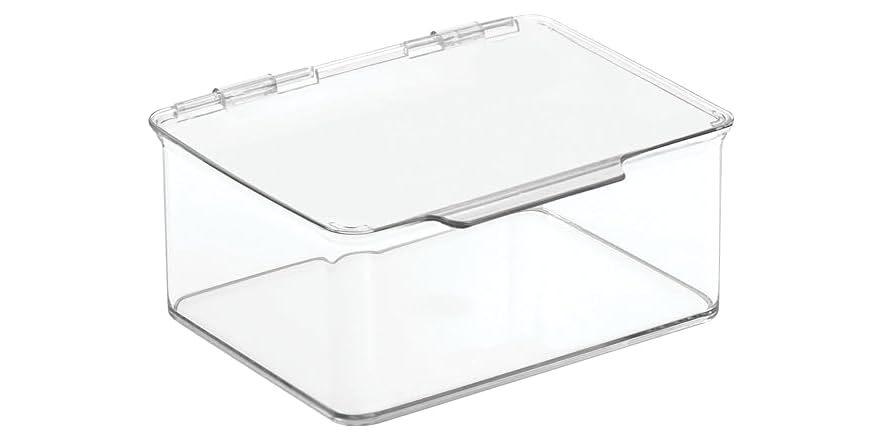 mDesign Small Plastic Storage Box