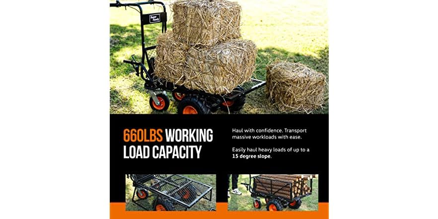 SuperHandy Electric Utility Cart, 48V DC Li-Ion