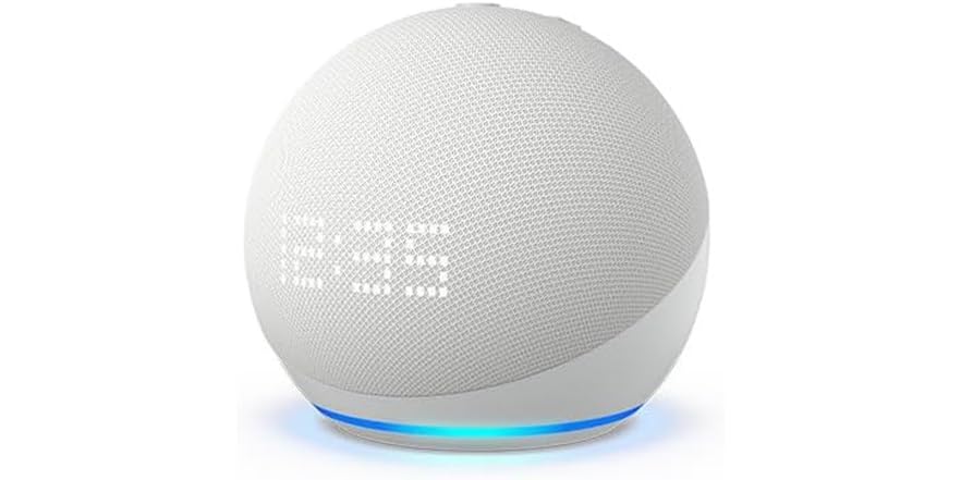 (Like-New) Amazon Echo Dot (5th Gen) with clock (2022) (NO POWER ADAPTER)