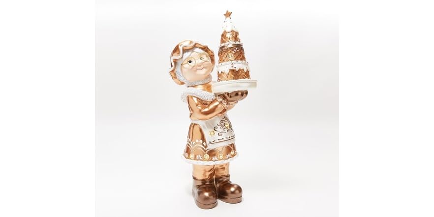 Kringle Express Lit Resin Gingerbread Figurine
