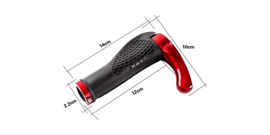 Bicycle Handlebar Grips Ring Clamps Red