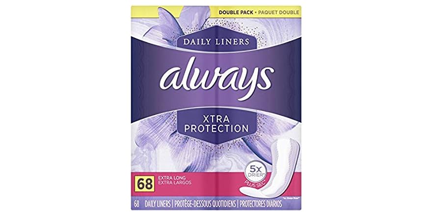 Always Xtra Protection Extra Long Daily Liners 68 Count