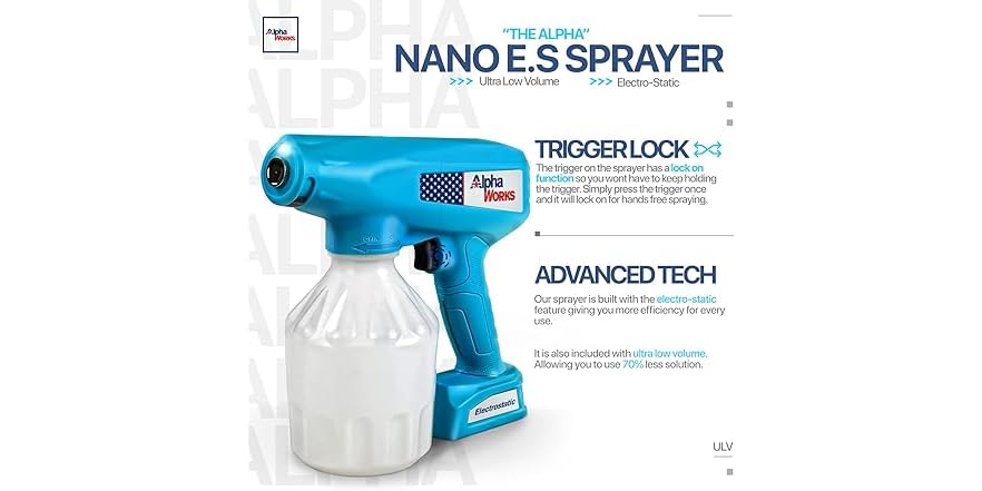 Disinfecting Nano ULV Sprayer Handheld