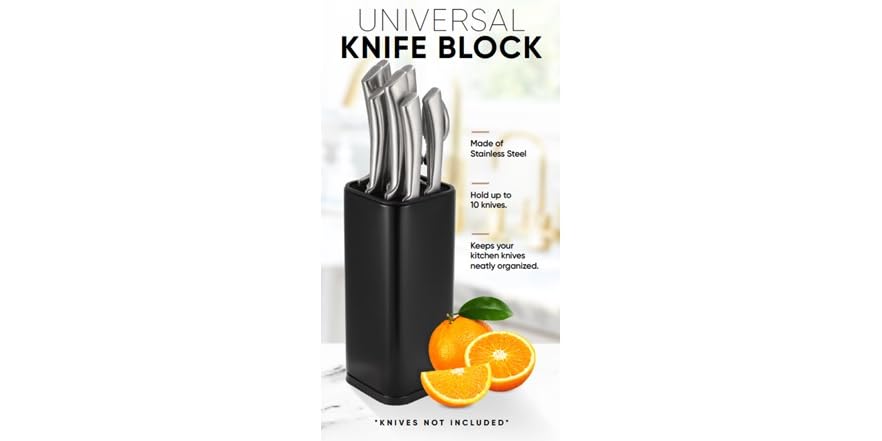 Dura Living Stainless Steel Universal Knife Block Holder