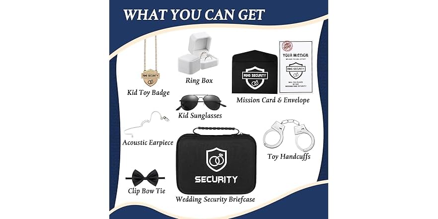 9 Pcs Ring Wedding Security Set