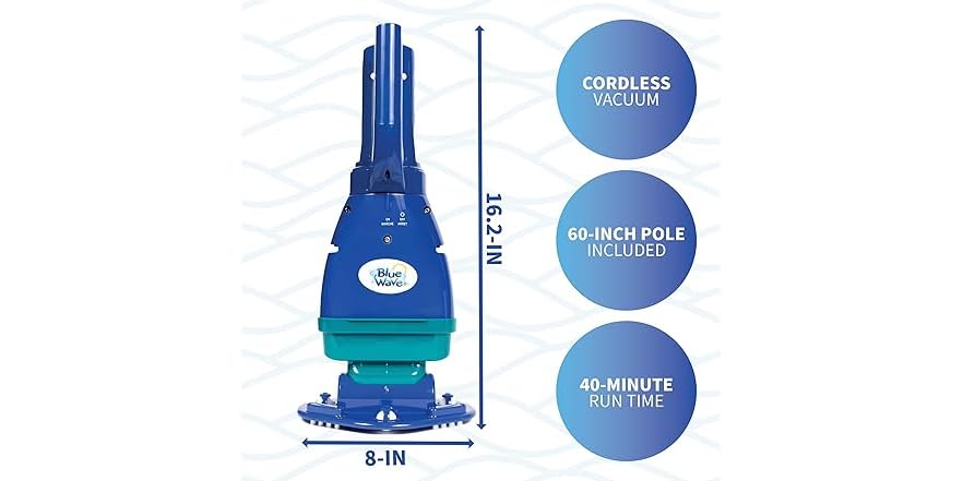 Blue Wave Pool Blaster Fusion PV-5 Hand-Held Lithium Cleaner