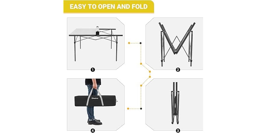 KingCamp Portable Stable Table