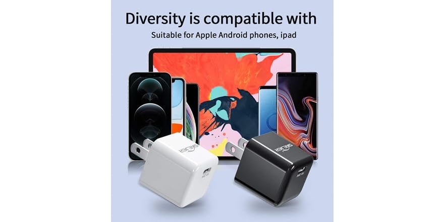 (2 Pack) SKEJER 20W PD USB-C Fast Wall Chargers