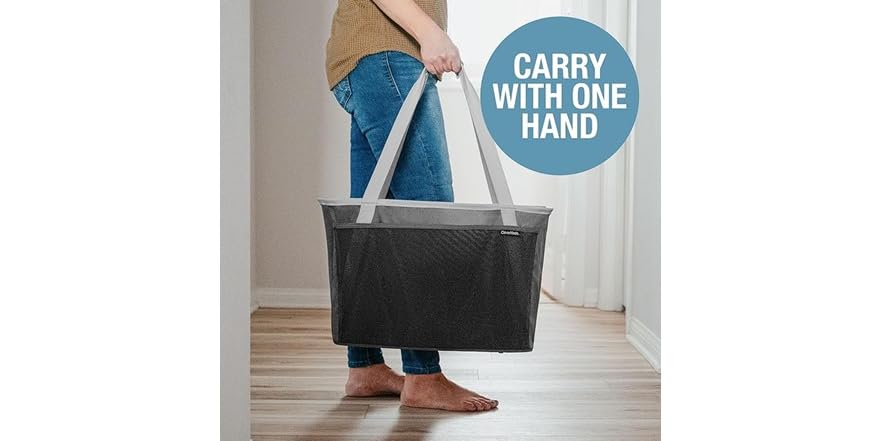 CleverMade Collapsible Tote MAX- Charcoal Gray 2Pk