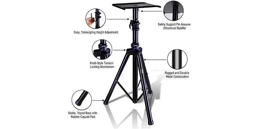 (Pair) Pyle Studio Monitor/Speaker Stand Kit