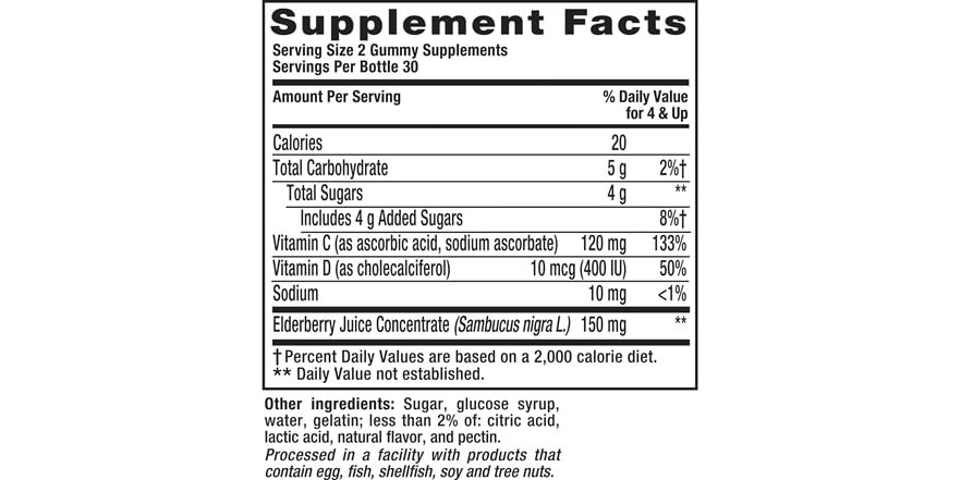 VF Kids Elderberry Gummy Vitamins 3 Pack