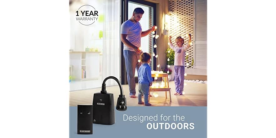 BLACK+DECKER Outdoor Grounded Remote Outlets