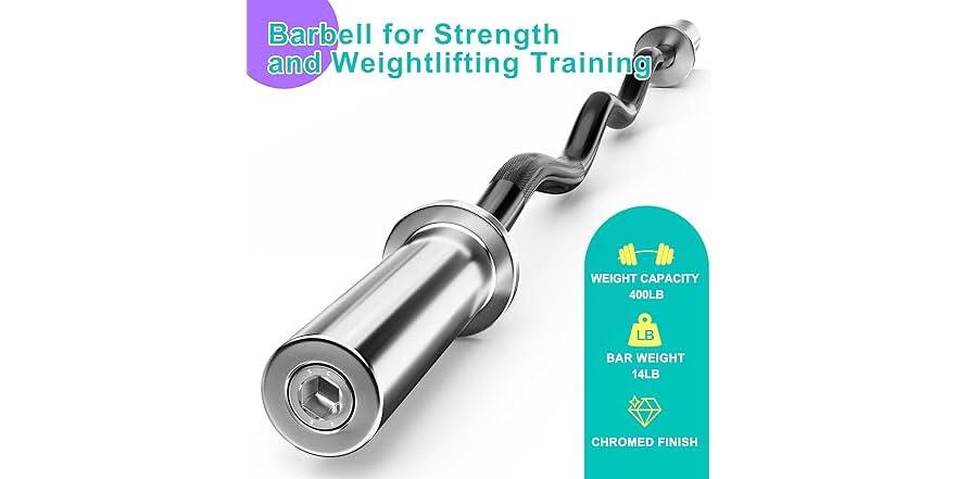 4ft EZ Curl Bar 400LB Load Capacity