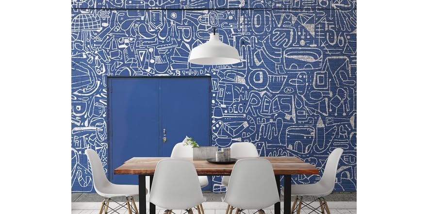 Bushwick BKLYN Blue Wall Mural