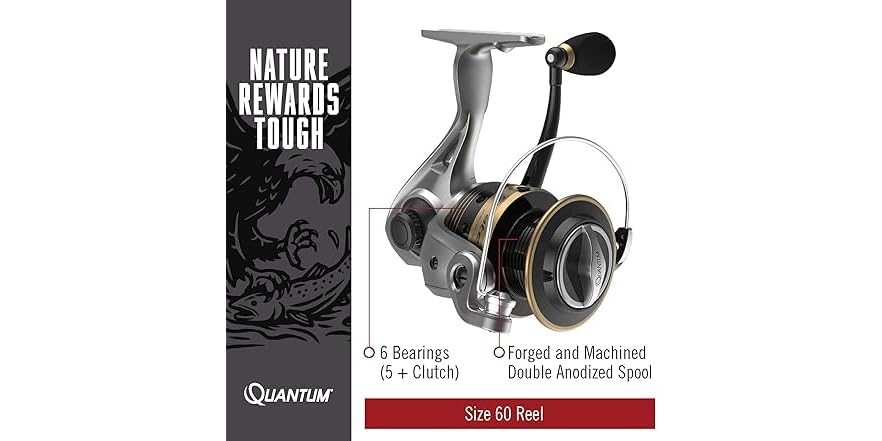 Quantum Strategy Fishing Rod Combo 60 Reel - 7'0" Mh 2pc Rod