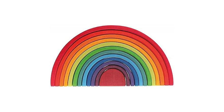 Grimm's Large 12-Piece Rainbow Stacker