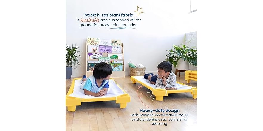 ECR4Kids Stackable Kiddie Cot, Standard