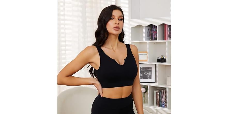 3 Pack Sports Bras with Removable Pads
