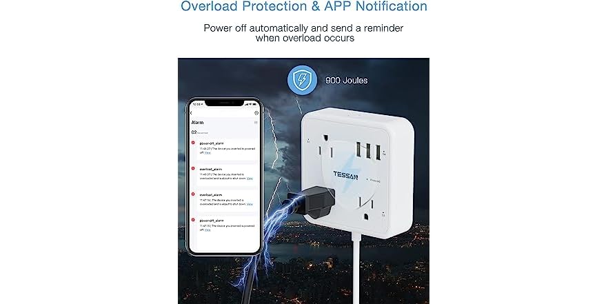 TESSAN Smart Power Strip Surge Protector