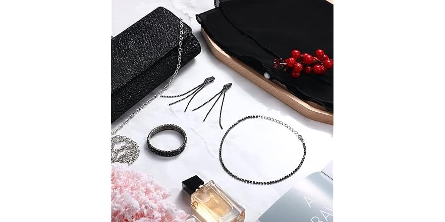 5 Pcs Prom Rhinestone Jewelry Set