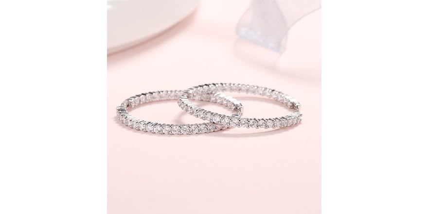 Inside Out Crystal Hoop Earrings