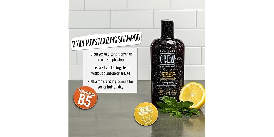 3Pk American Crew Daily Deep Moisturizing Shampoo