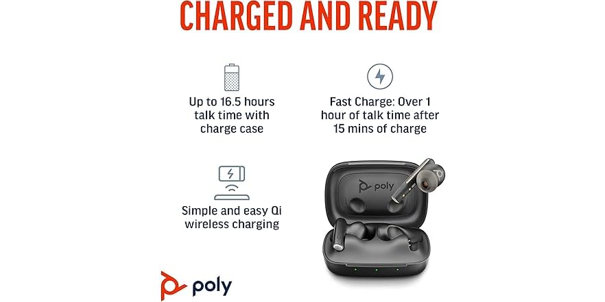 (NEW) Poly Voyager Free 60 True Wireless Earbuds