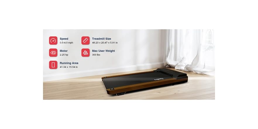 Redliro Wood Under Desk Treadmill