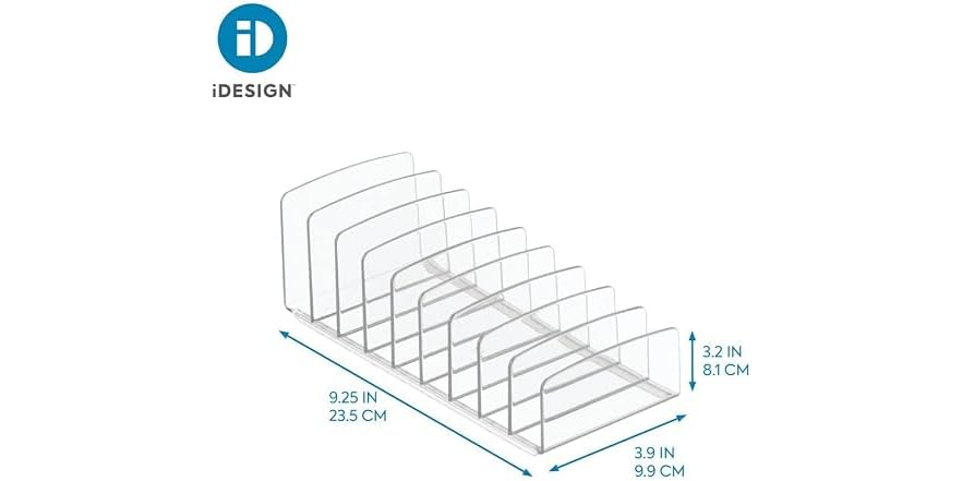 iDesign BPA-Free Plastic Divided Makeup Palette Cosmetic Organizer