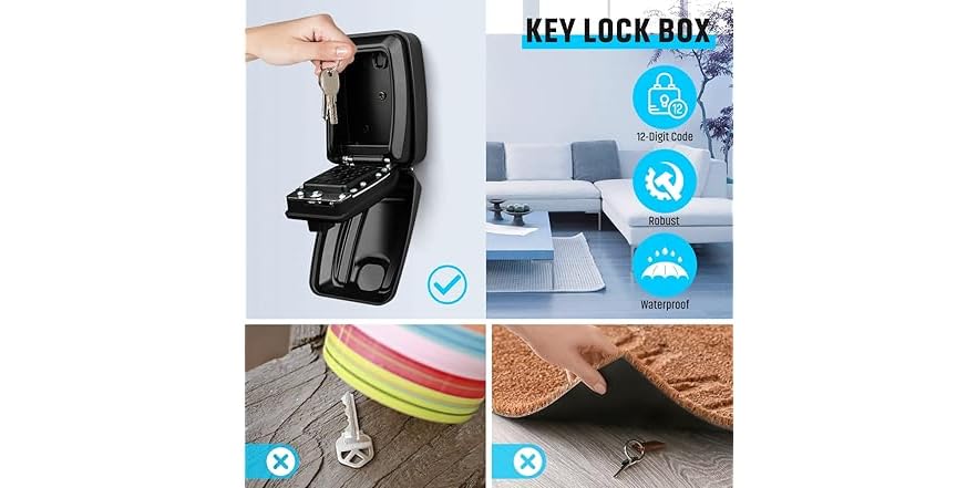 Waterproof Wall Mount Lock Box