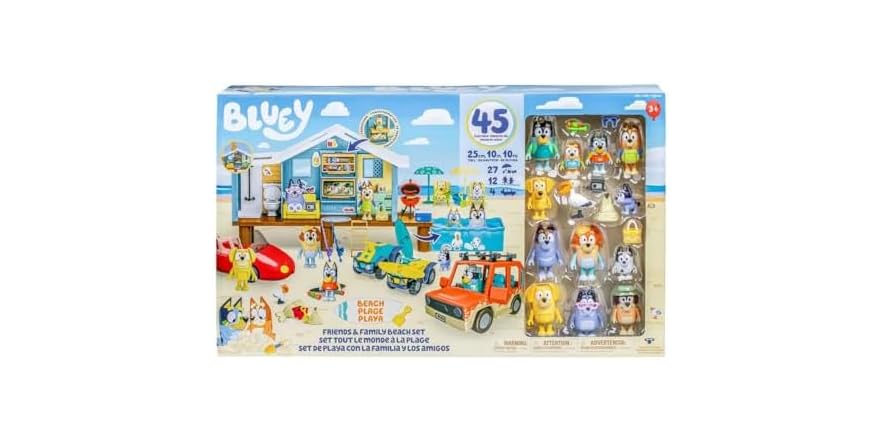 bluey store bluey 45pc Bluey Friends & Family Beach Set- Ho