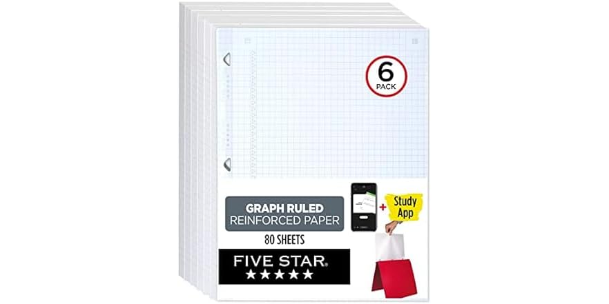 Five Star Loose Leaf Paper, 6 Pack