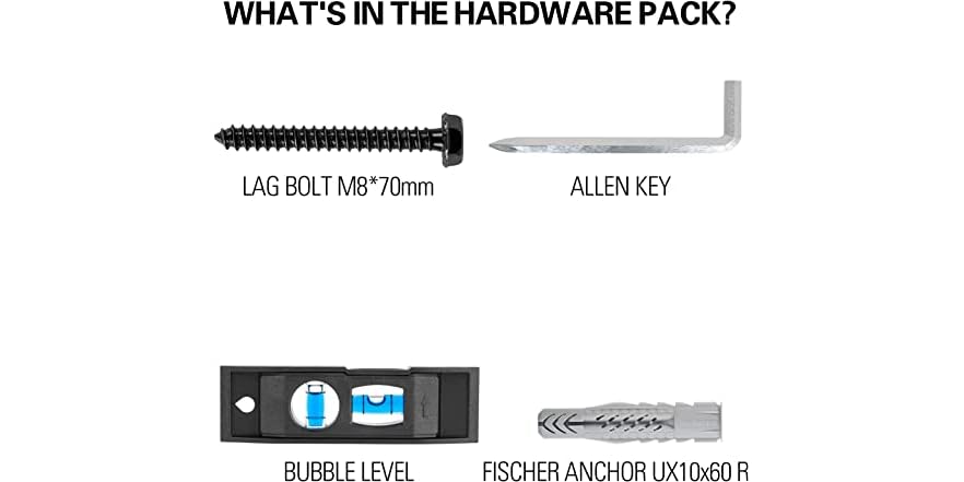 Mounting Dream Lag Bolt Kit for TV Wall Mount