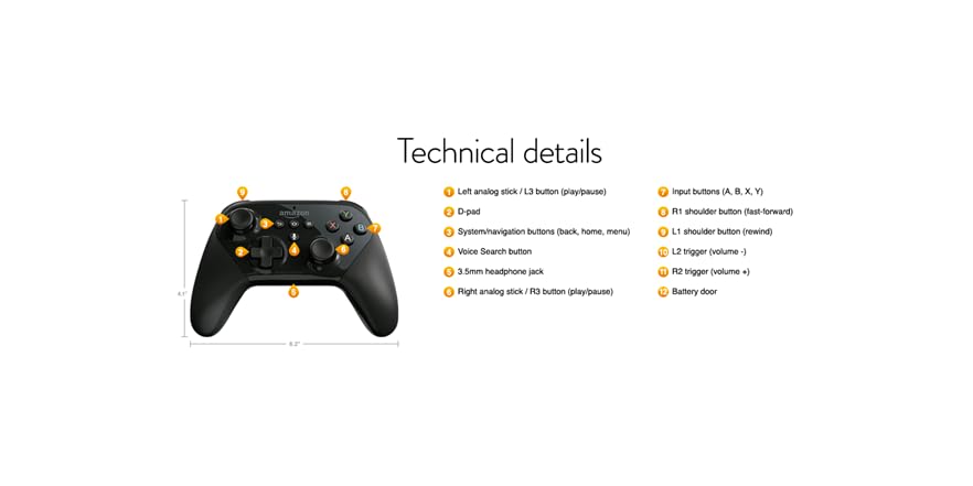 Amazon Fire TV Game Controller (2nd Gen)