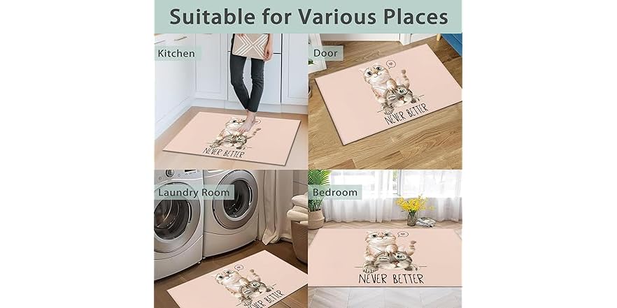 Door Mat, Cute Cat Welcome Mat