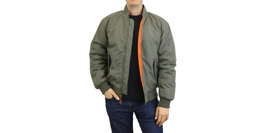 Mens Heavyweight Flight Bomber Jacket